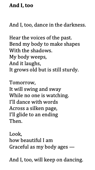 April Poem #30: And I, too – Word Dancer: Literature, the Arts, & Education